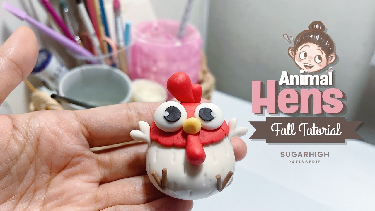 Hens/chicken Fondant Tutorial-Cake Decorating - YouTube
