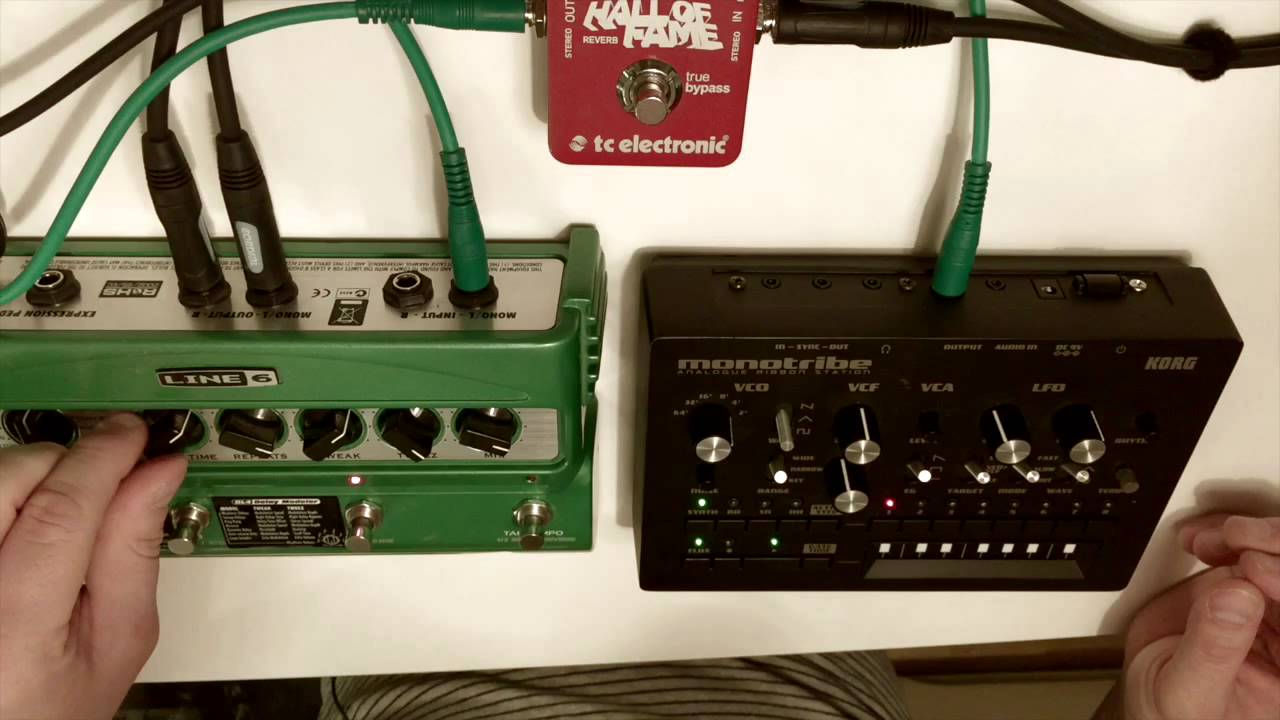 Korg Monotribe with Line6 DL4 Delay (Experimental/Noise) - YouTube