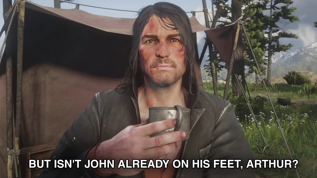 John is recovering from getting his half brain eaten | Rdr2 - YouTube