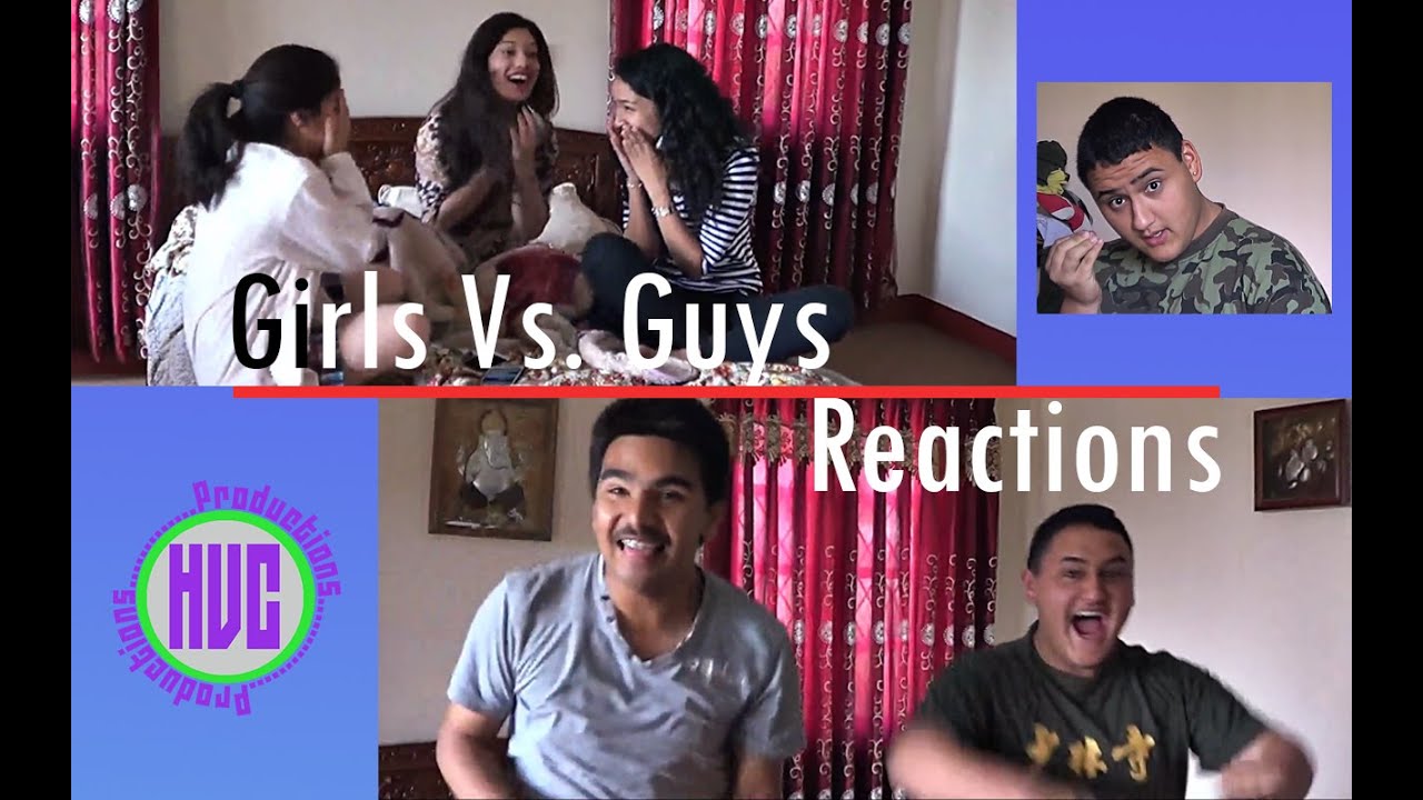 Girls vs. Guys | Reactions - YouTube