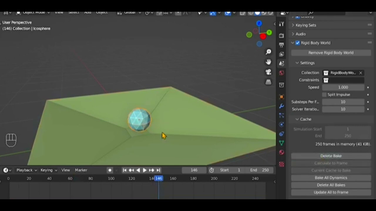 Bake animation from rigid body to keyframes - YouTube