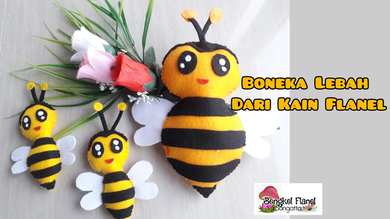 Membuat Boneka Lebah Dari Kain Flanel || How To Make Bee Doll With Felt ...