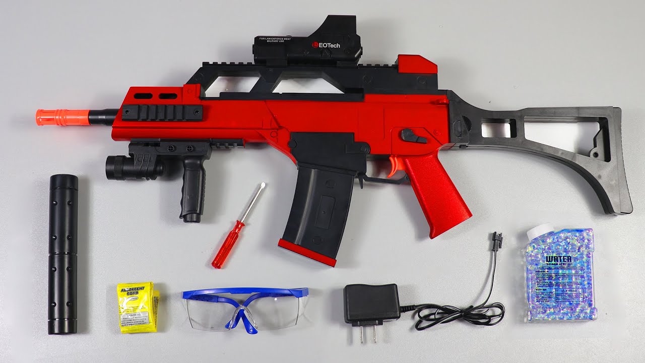 UNBOXING Electric Bursts Crystal Gun - Realistic UMP Sub-machine Toy ...