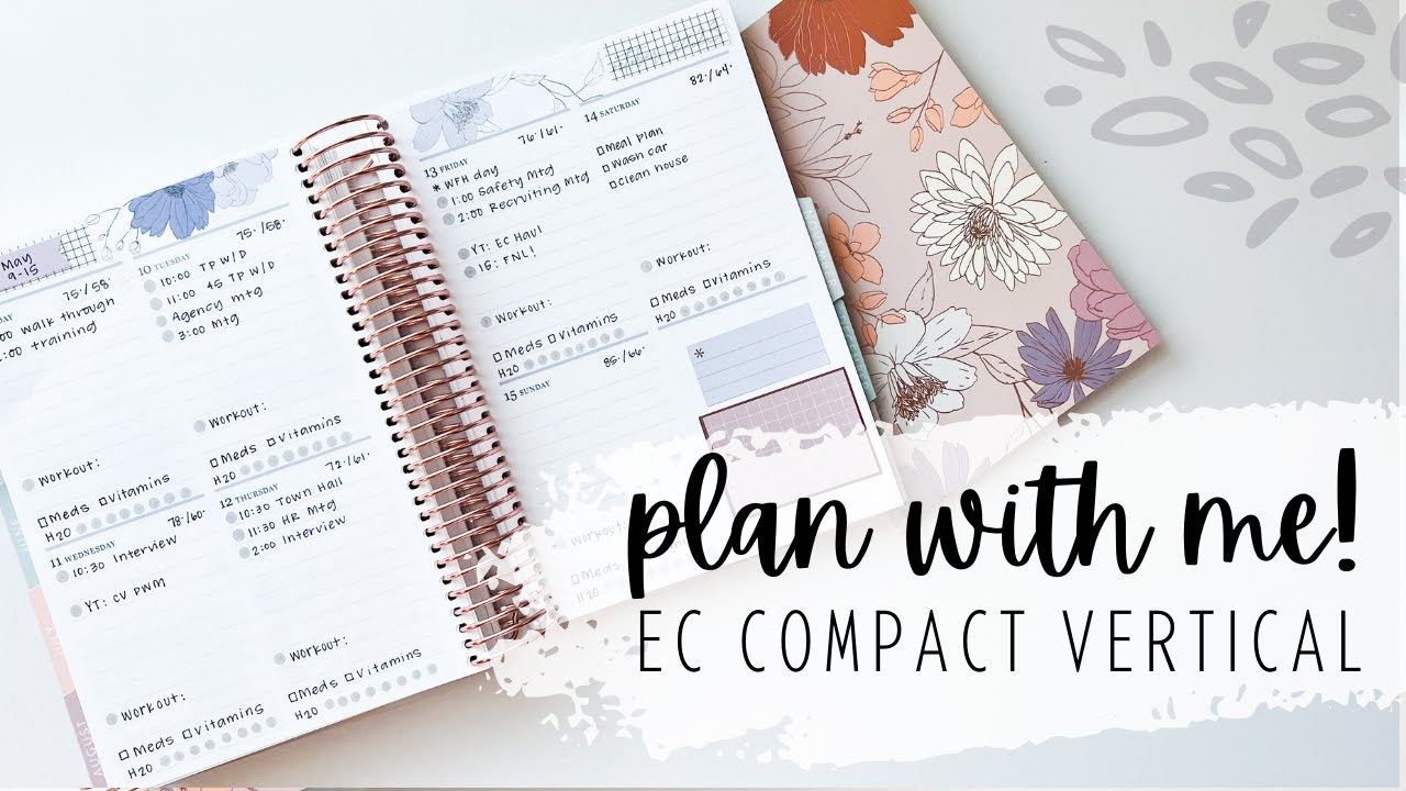 PLAN WITH ME! Erin Condren Compact Vertical - YouTube