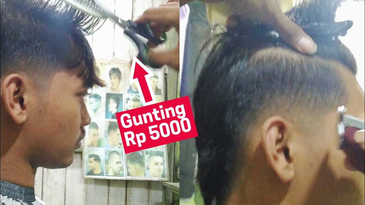 belajar cukur otodidak model samping rapi, pangkas ndeso - YouTube