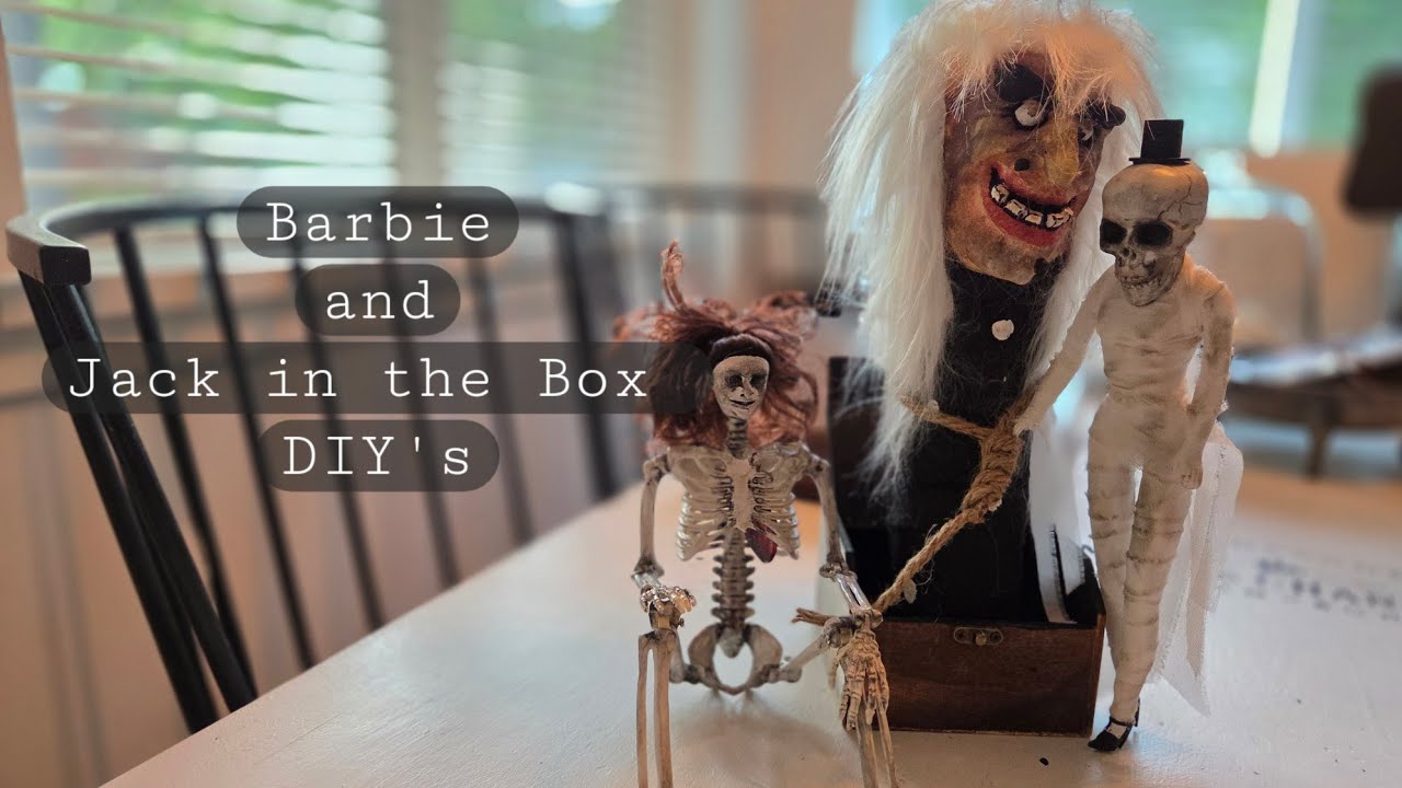 Creepy Jack in the Box and Spooky Skeleton Barbie DIY's - YouTube