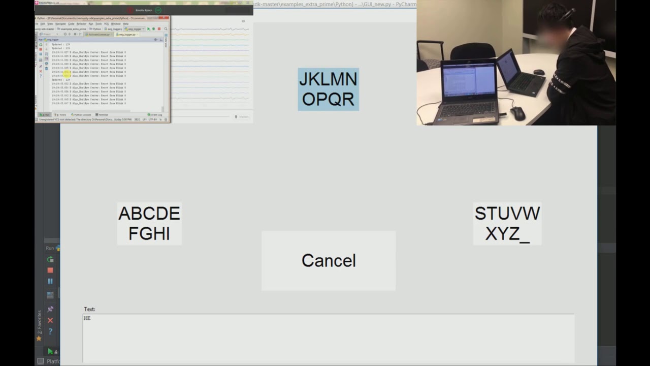 BCI typing demo - YouTube