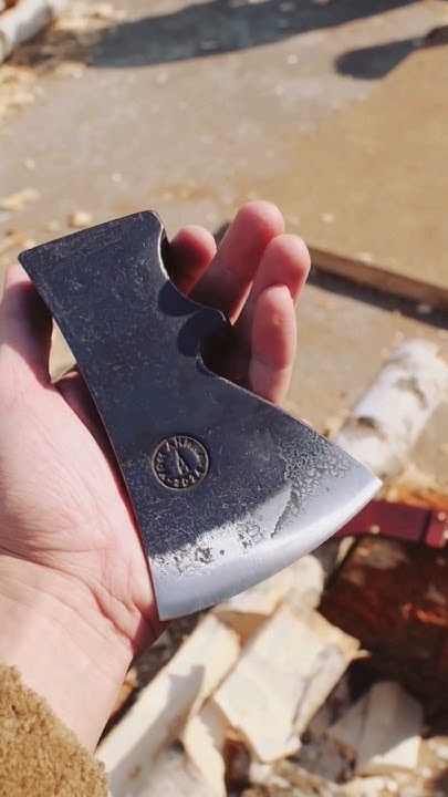 новый топор от Аники - Ушкуй под обратный всад🔥 #бушкрафт #поход #wood ...