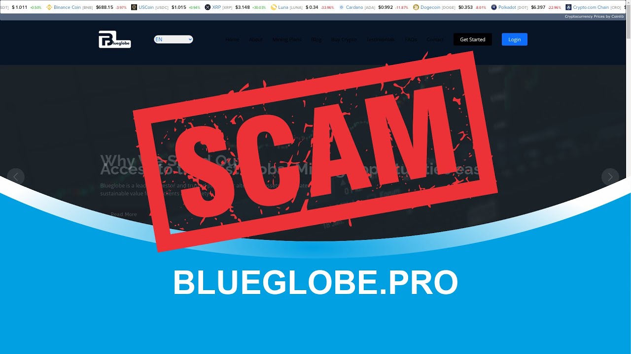 Blueglobe.pro SCAM - YouTube