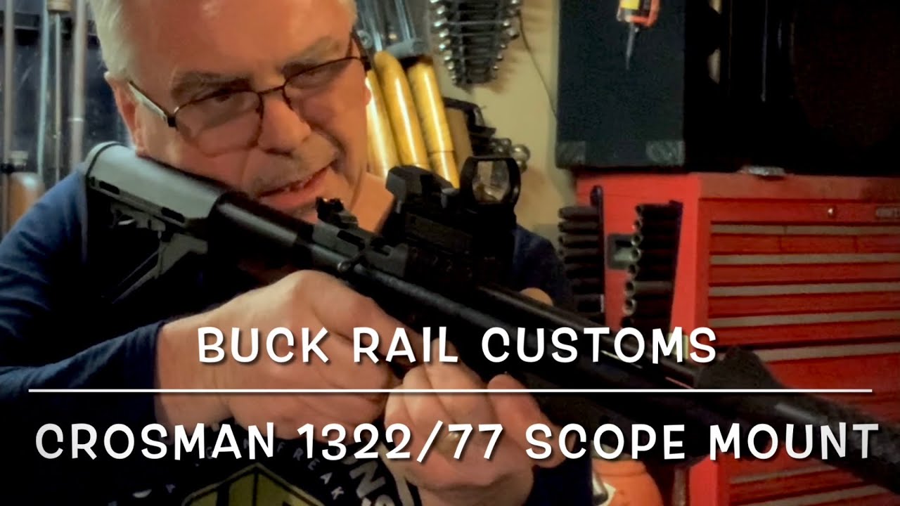 Buck rail custom airgun accessories Crosman 1322/77 scope mount & red ...