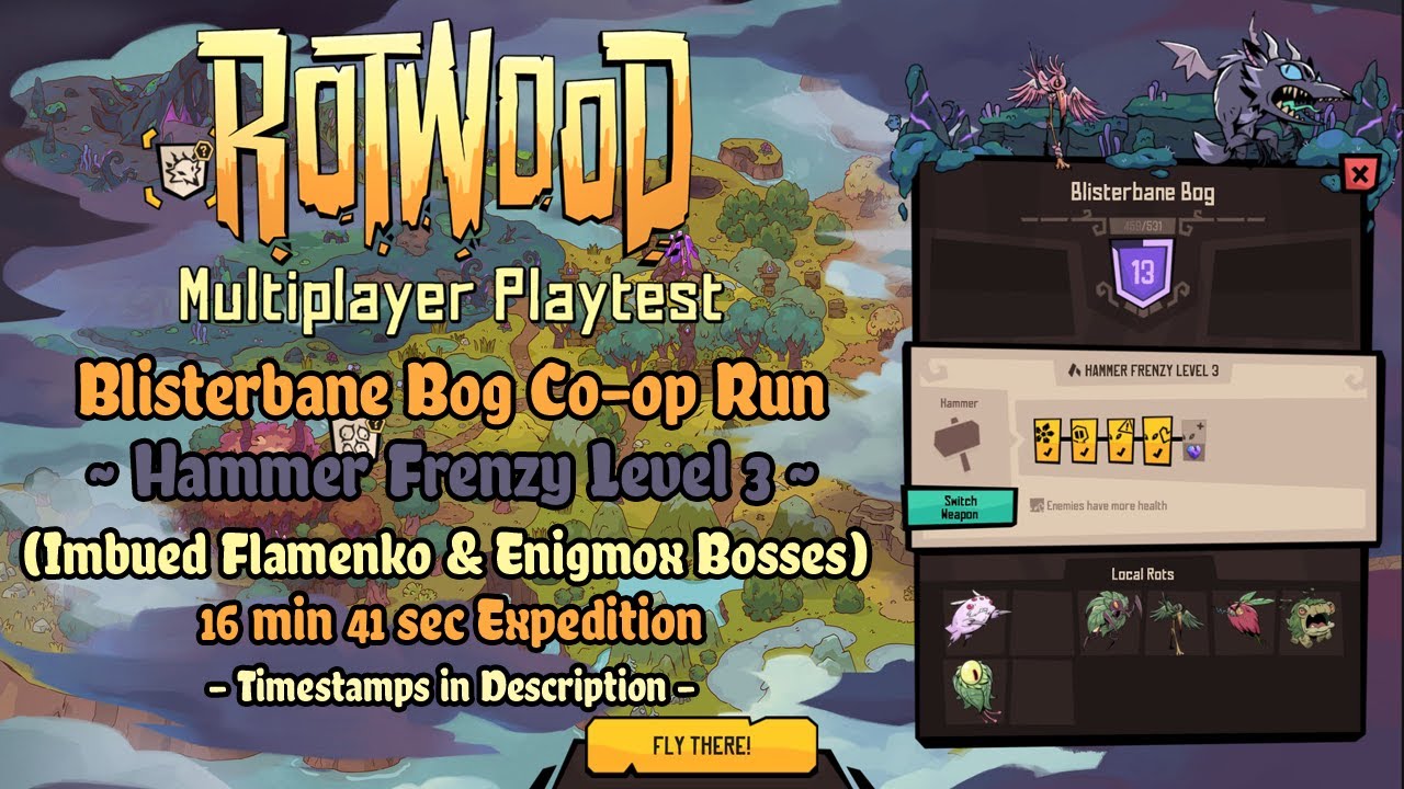 Rotwood Multiplayer Stress Test - Blisterbane Bog [Hammer Frenzy Level ...