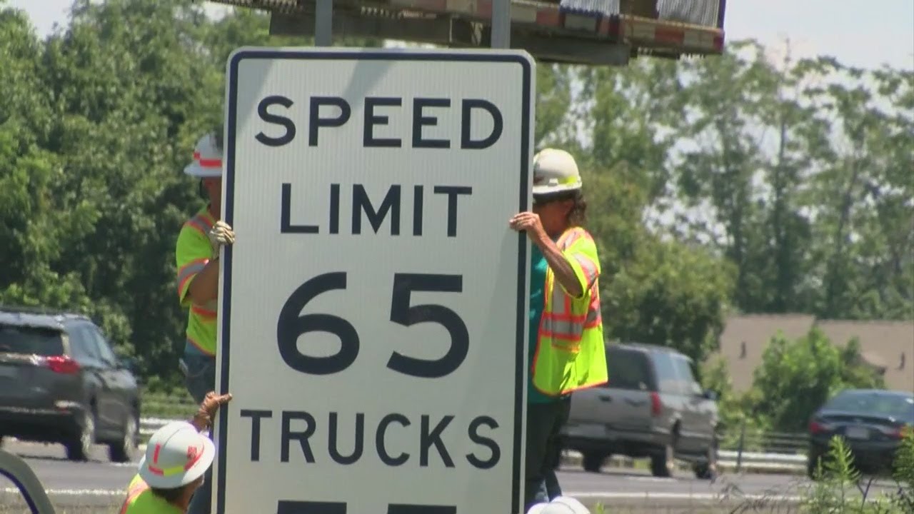 New speed limit signs installed on I-26 - YouTube