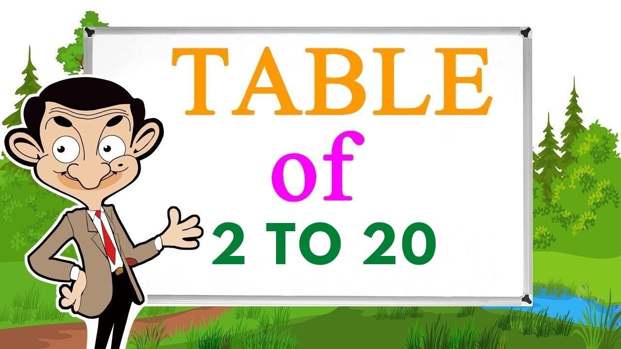 Table of 2 to 20 Multiplication Table 2 to 20 | #TYTkids #babysongs ...