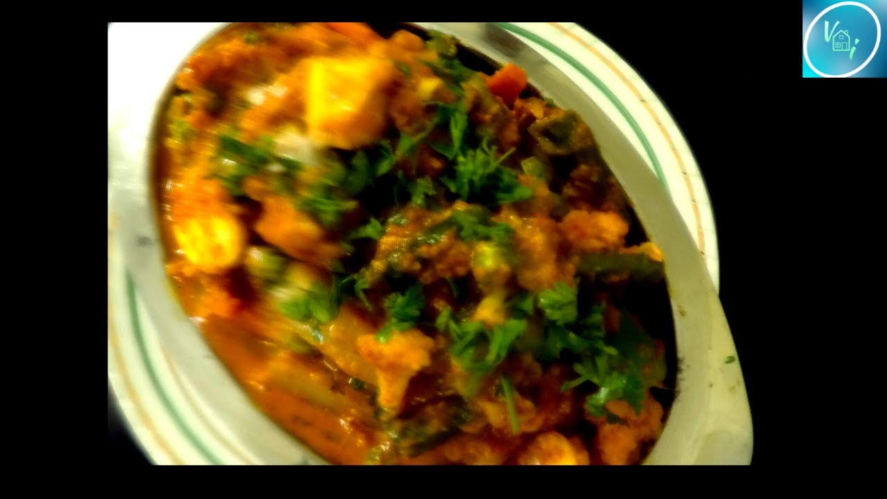 Mixed Vegetable Curry - Ideal subji for Chappati, Roti, Nan [Tamil ...