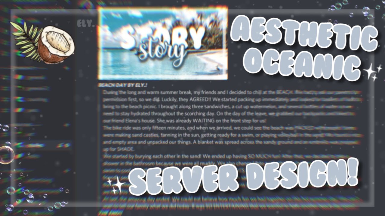 ⋆🌊꒱ aesthetic oceanic server speed design :: ely. °｡˚୨୧ - YouTube