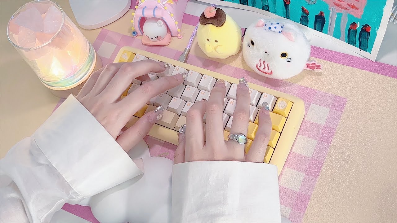 [ ASMR ] mini 40% mango keyboard • cozy typing session - YouTube