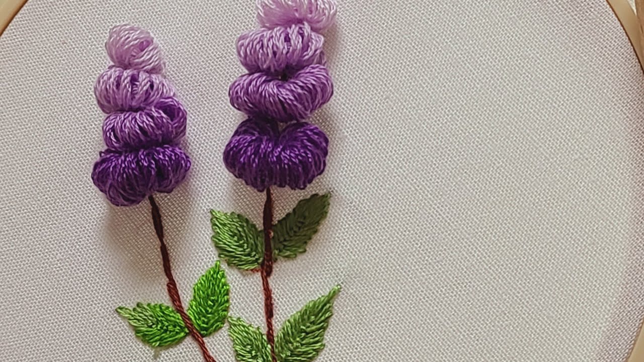 [프랑수자수]embroidery of bullion stitch design super easy flower making ...