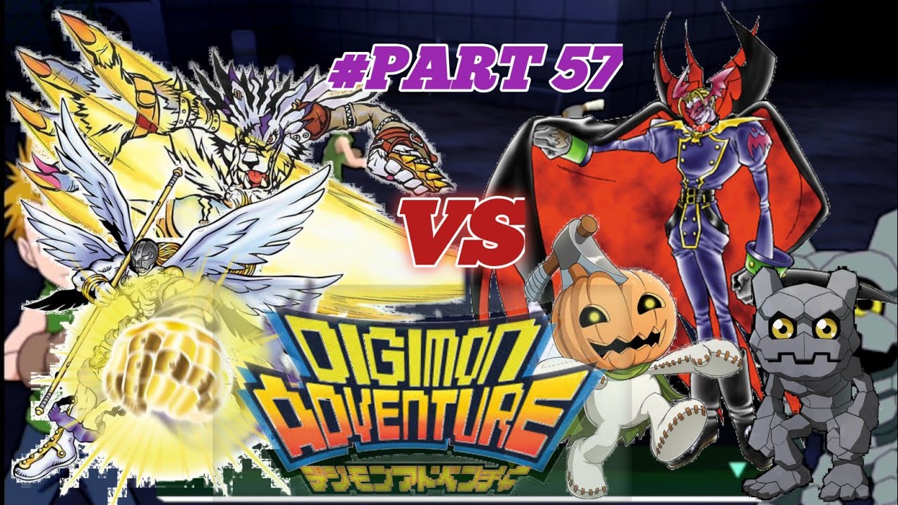 DIGIMON ADVENTURE - WEREGARURUMON and ANGEMON vs GOTSUMON, PUMPMON and ...
