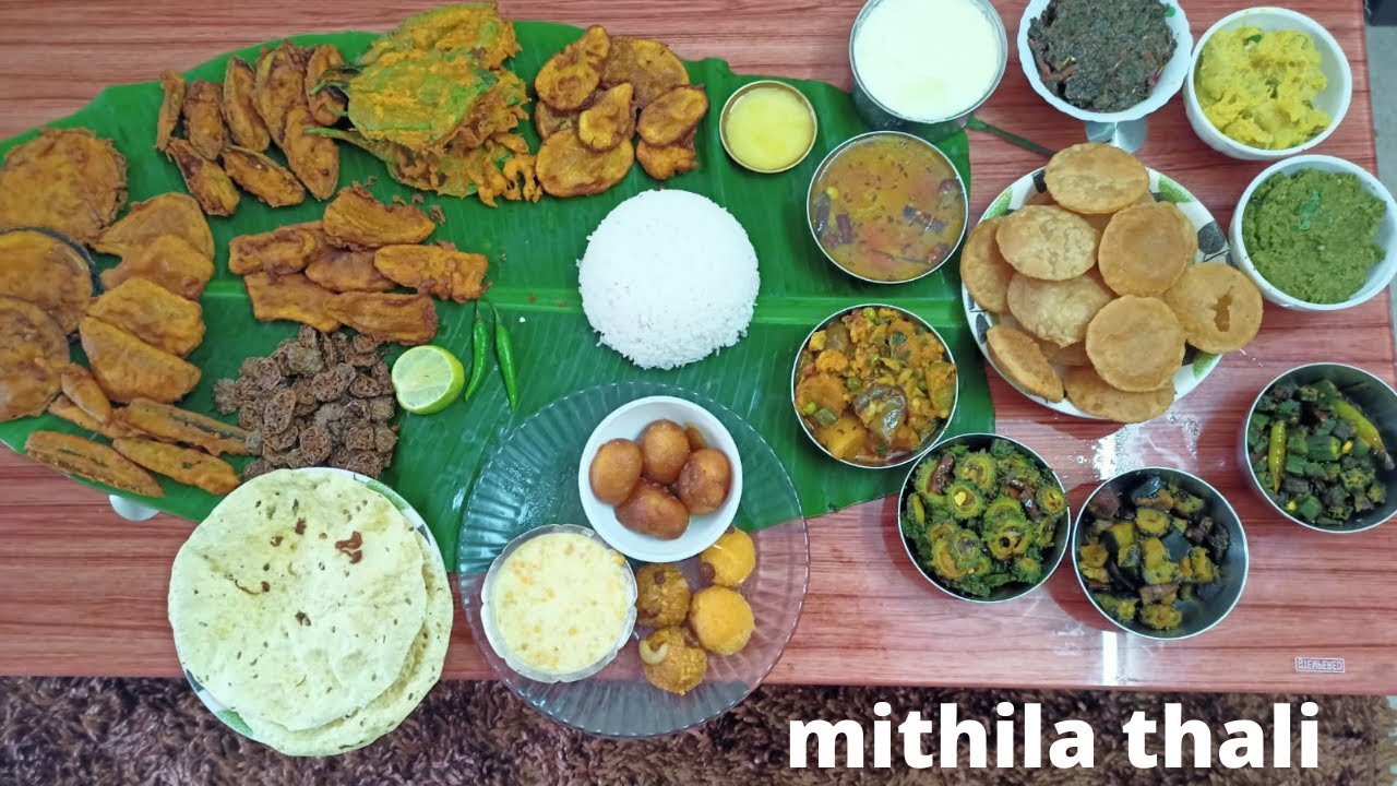 Mithila thali recipe | mithila bhoj bhat recipe | Bihari food - YouTube