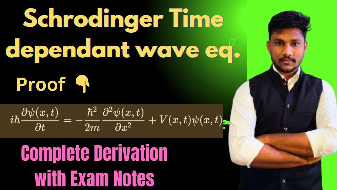 Schrodinger time dependant wave equation derive - YouTube