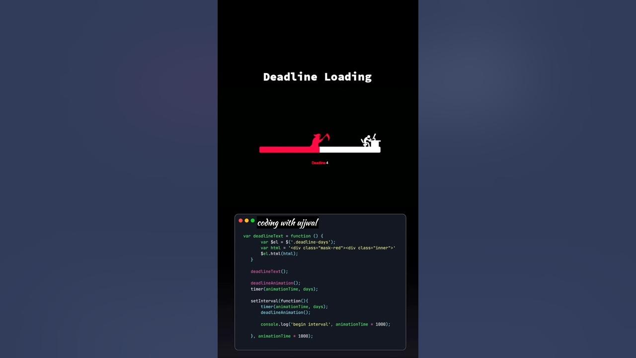 👉 How to Create a Deadline Loading Page Using HTML, CSS, and JavaScript ...