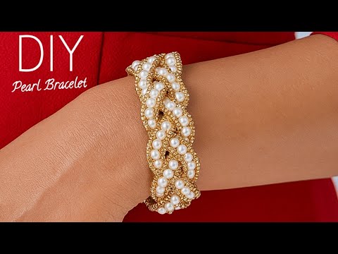 DIY Jewelry Making | Beaded Braided Pearl Bracelet Tutorial | Handmade Bracelet for Beginners
