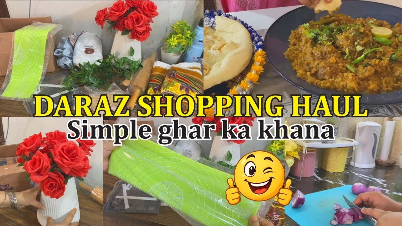 Simple Ghar Ka Khana | Gobi Gosht Recipe + Daraz Kitchen Shopping | Mom ...