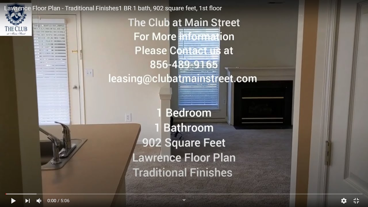 Lawrence Floor Plan - Traditional Finishes1 BR 1 bath, 902 square feet ...