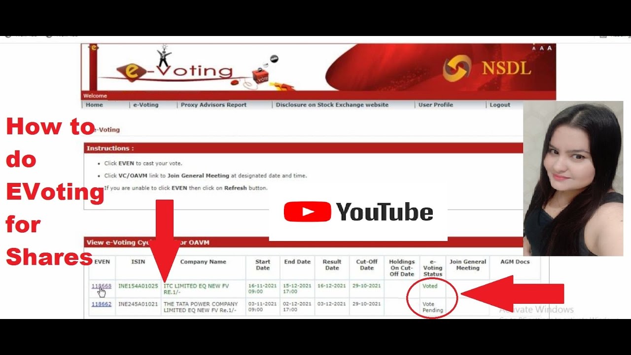 How to do EVoting for Shares | ITC EVoting | Tata Power EVoting | NSDL | SDSL - YouTube