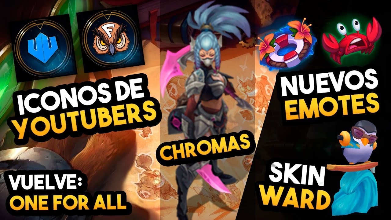 Iconos de YouTubers, Emotes, Skin Ward y Chromas | Noticias LOL - YouTube