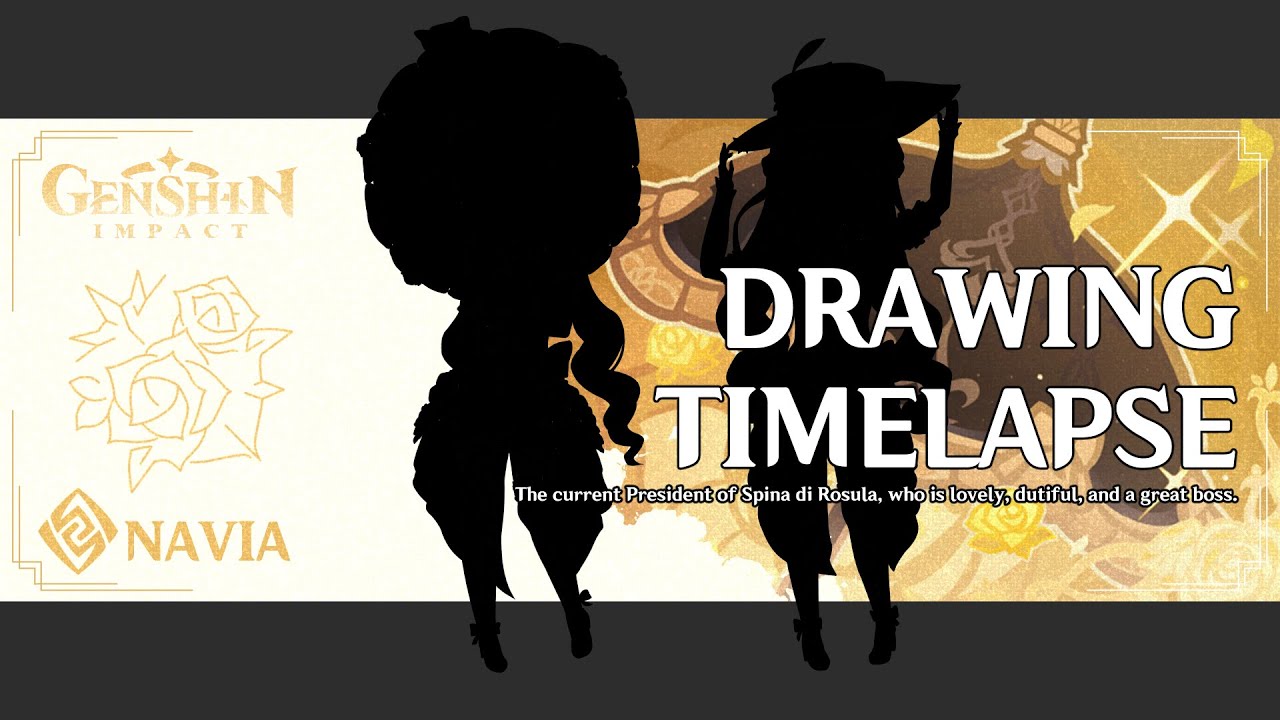 [ Drawing timelapse ] Navia Genshin Impact - YouTube