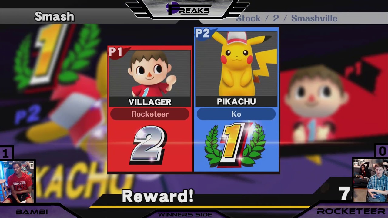 FREAKS 20 Winners: Bambi (Pikachu) vs Rocketeer (Villager) - YouTube