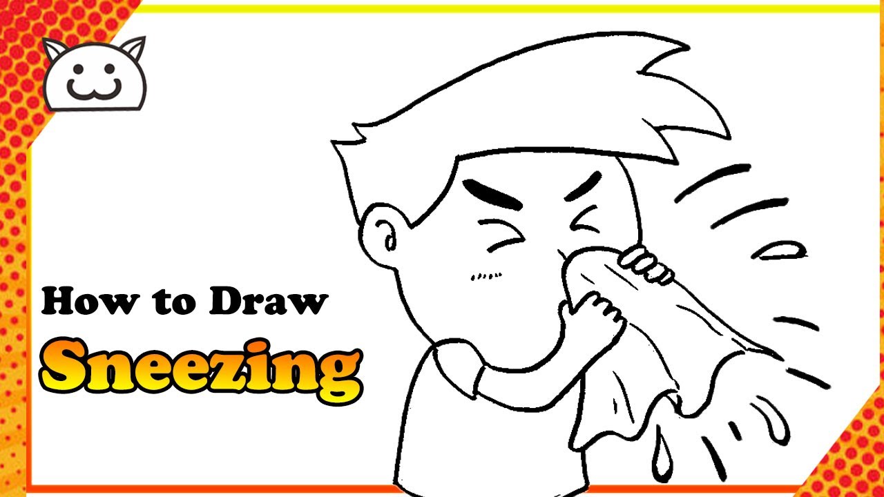 How to Draw Sneezing - YouTube