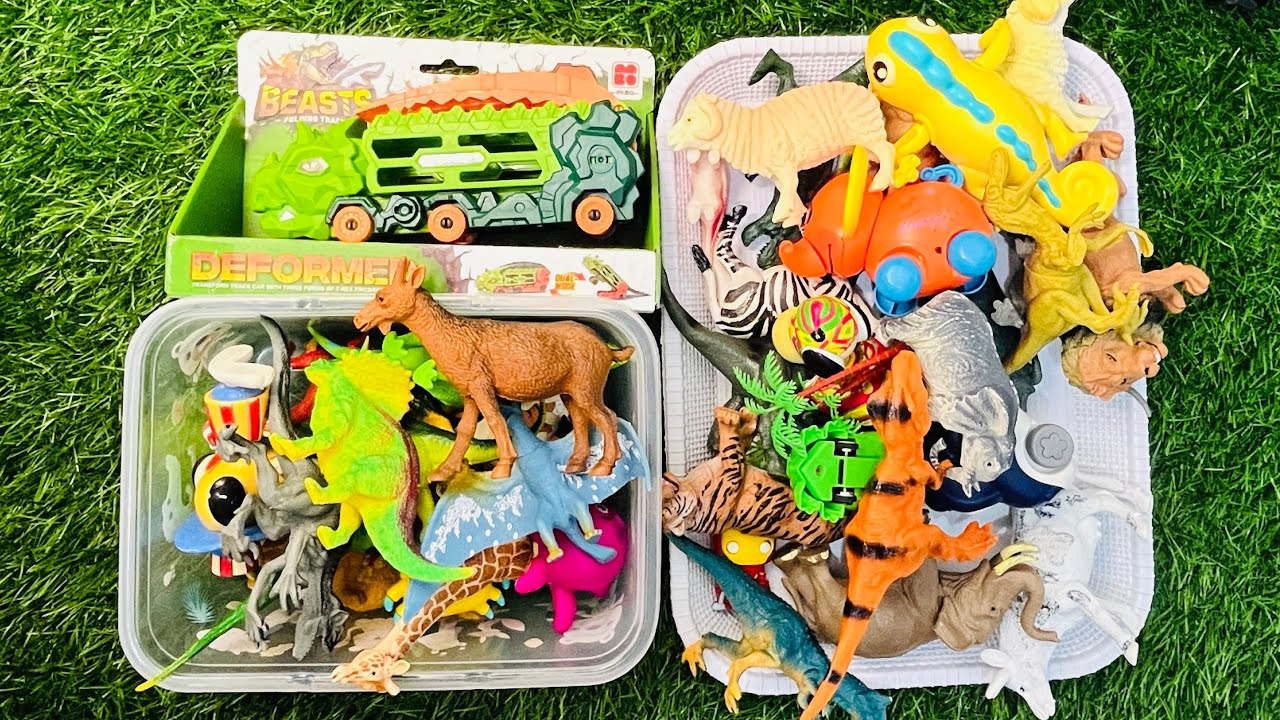 8 Minutes satisfying with unboxing toys magic box T-rex sheep ...