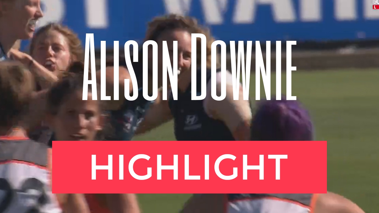 AFLW - Alison Downie goal - YouTube