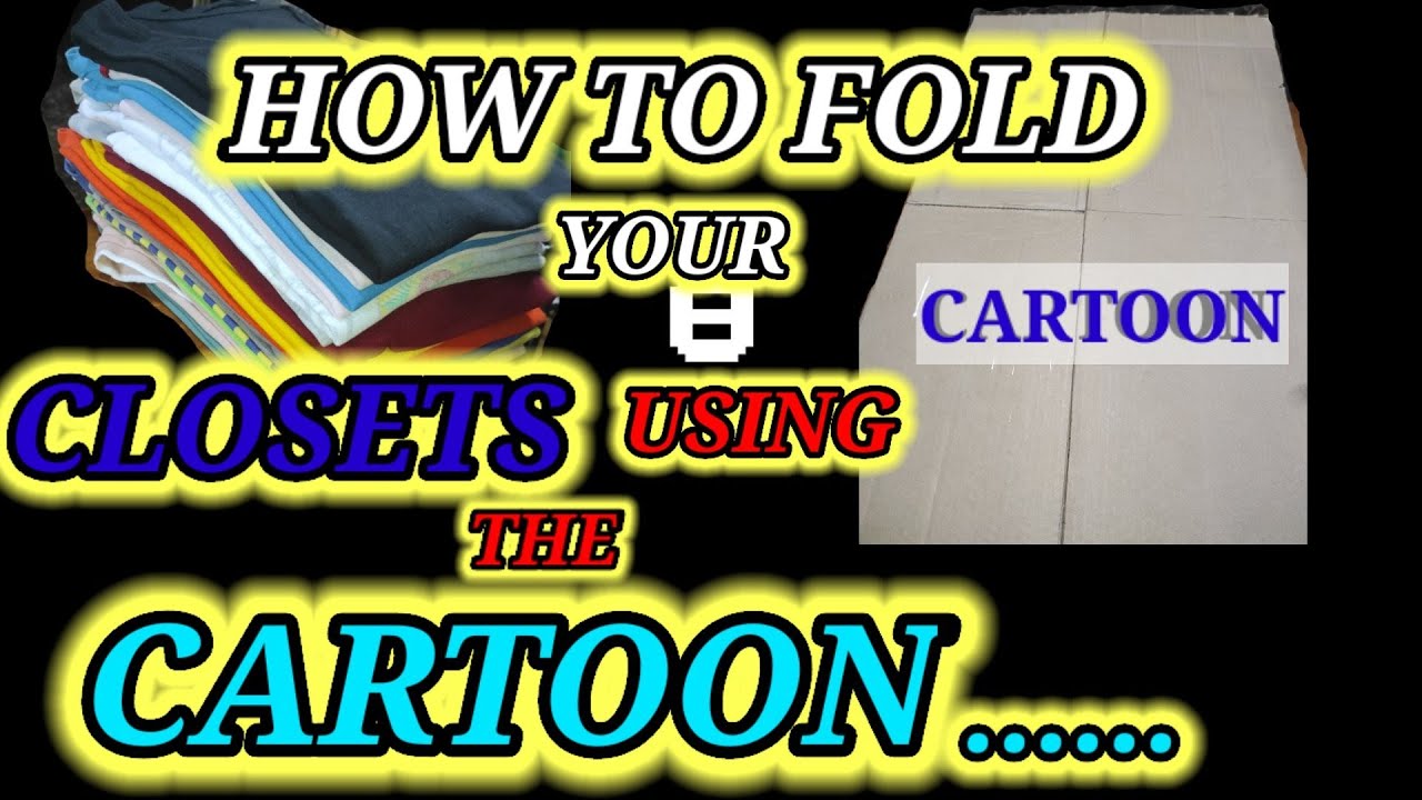 PAANO MAGTUPI NG DAMIT GAMIT ANG CARTOON / DYI..#iancelvlog - YouTube