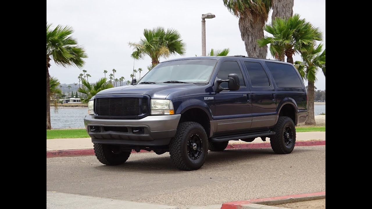 2002 FORD EXCURSION XLT 7.3L DIESEL 4X4 LEATHER LOADED POWER SEATS 177K ...