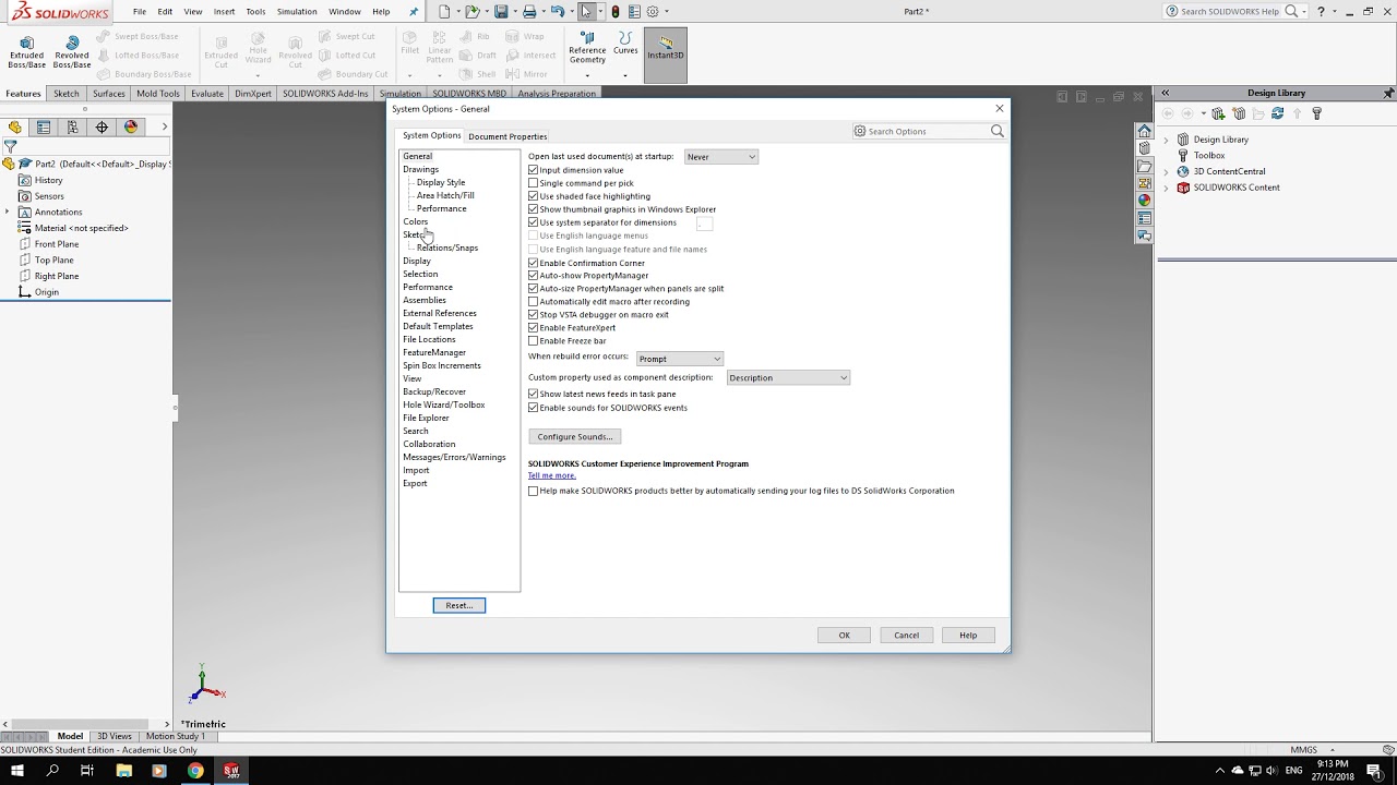 My solidworks setup - YouTube