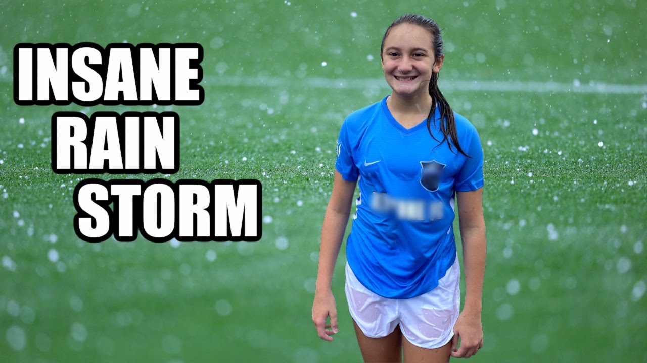 STUCK in a INSANE RAIN STORM During SOCCER - YouTube