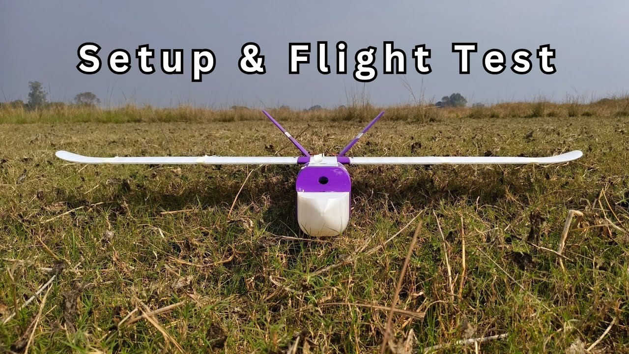 3D Printed V-Tail Pusher RC Plane | Full Electronic Setup & Flight Test ...