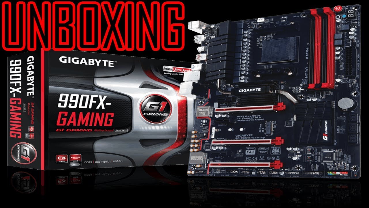 UNBOXING GA-990FX GAMING - YouTube