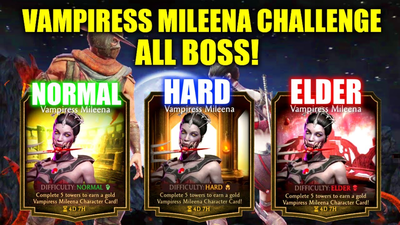Mk Mobile Vampiress Mileena Challenge All Boss Match Normal Hard