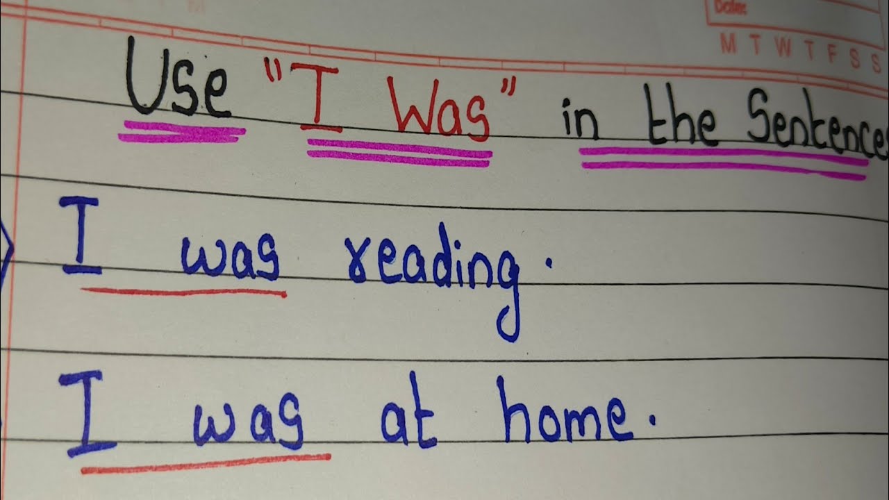 USE "I Was" in the Sentences// Vocabulary// English Grammar - YouTube
