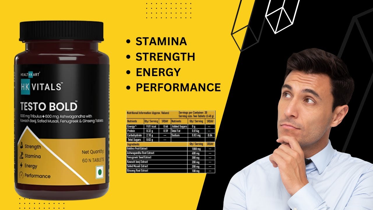 HealthKart HK Vitals Testo Bold -Testosterone Booster+ Muscle Builder ...