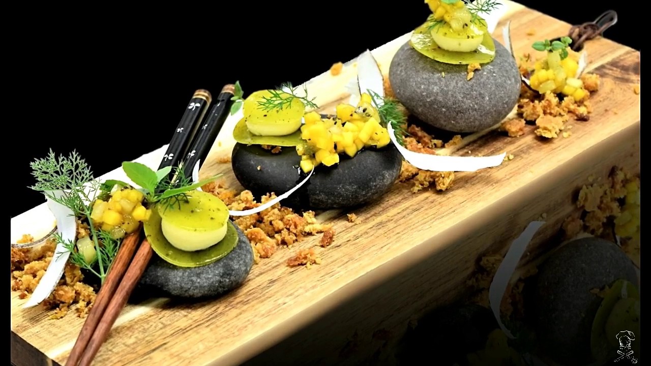 Plated dessert: Kiwi Mango Ravioli - YouTube