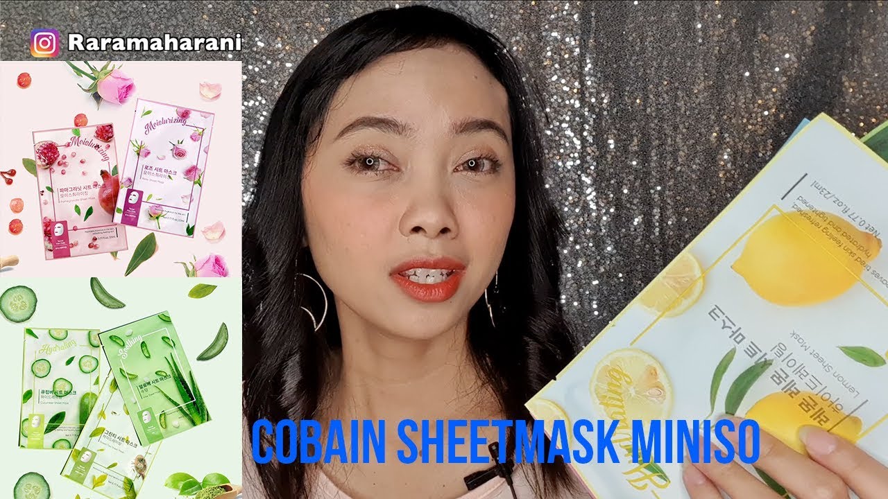 REVIEW MINISO SHEET MASK (7 DAYS MASK VERSION) - YouTube