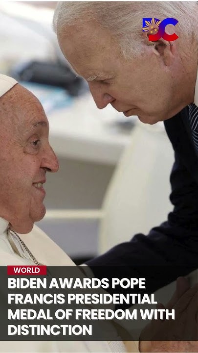 Biden awards Pope Francis Presidential Medal of Freedom with distinction - YouTube