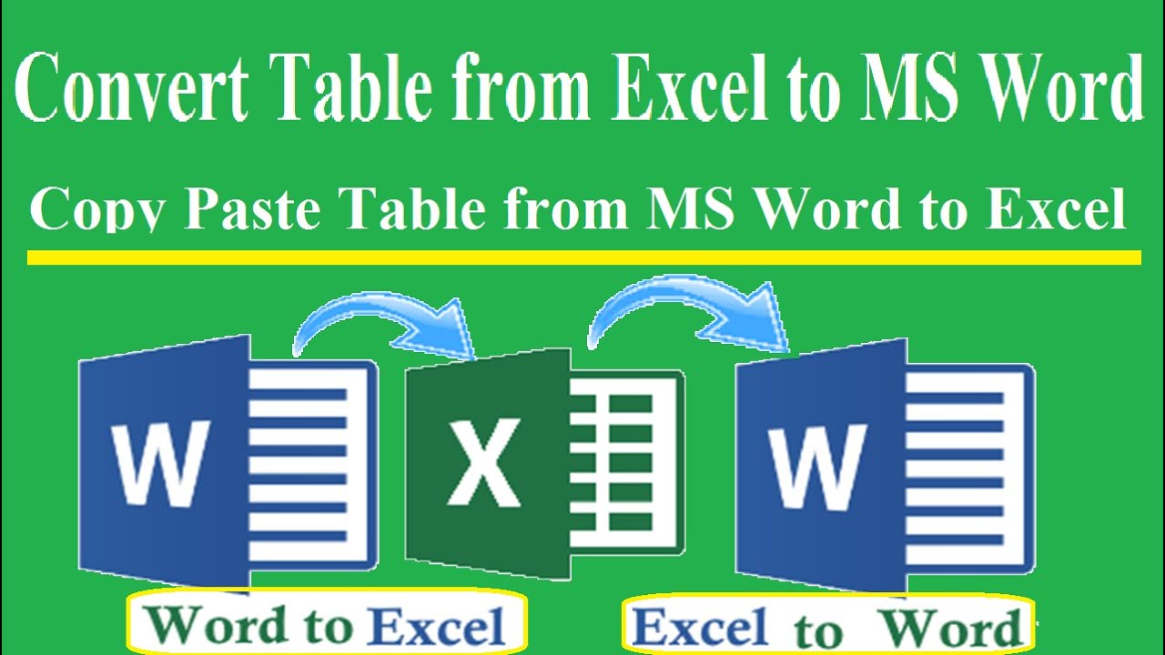 How To Move A Table From Excel To Word And MS Word To Excel YouTube How To Move A Table From Excel To Word And MS Word To Excel YouTube