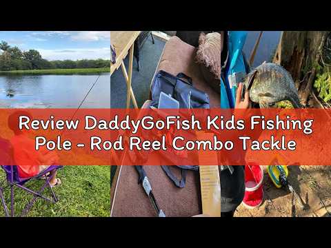 Review DaddyGoFish Kids Fishing Pole - Rod Reel Combo Tackle Box Starter Set - First Year Small Dock