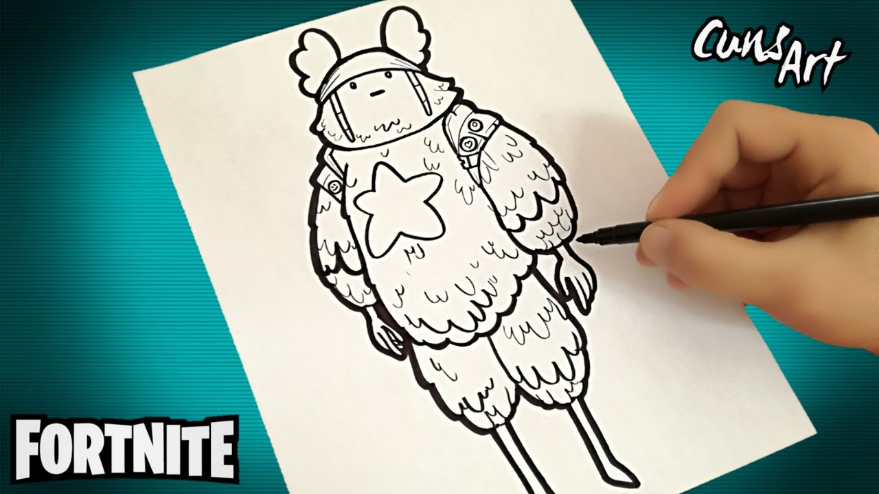 COMO DIBUJAR A GUFF DE FORTNITE FACIL PASO A PASO | how to draw guff ...